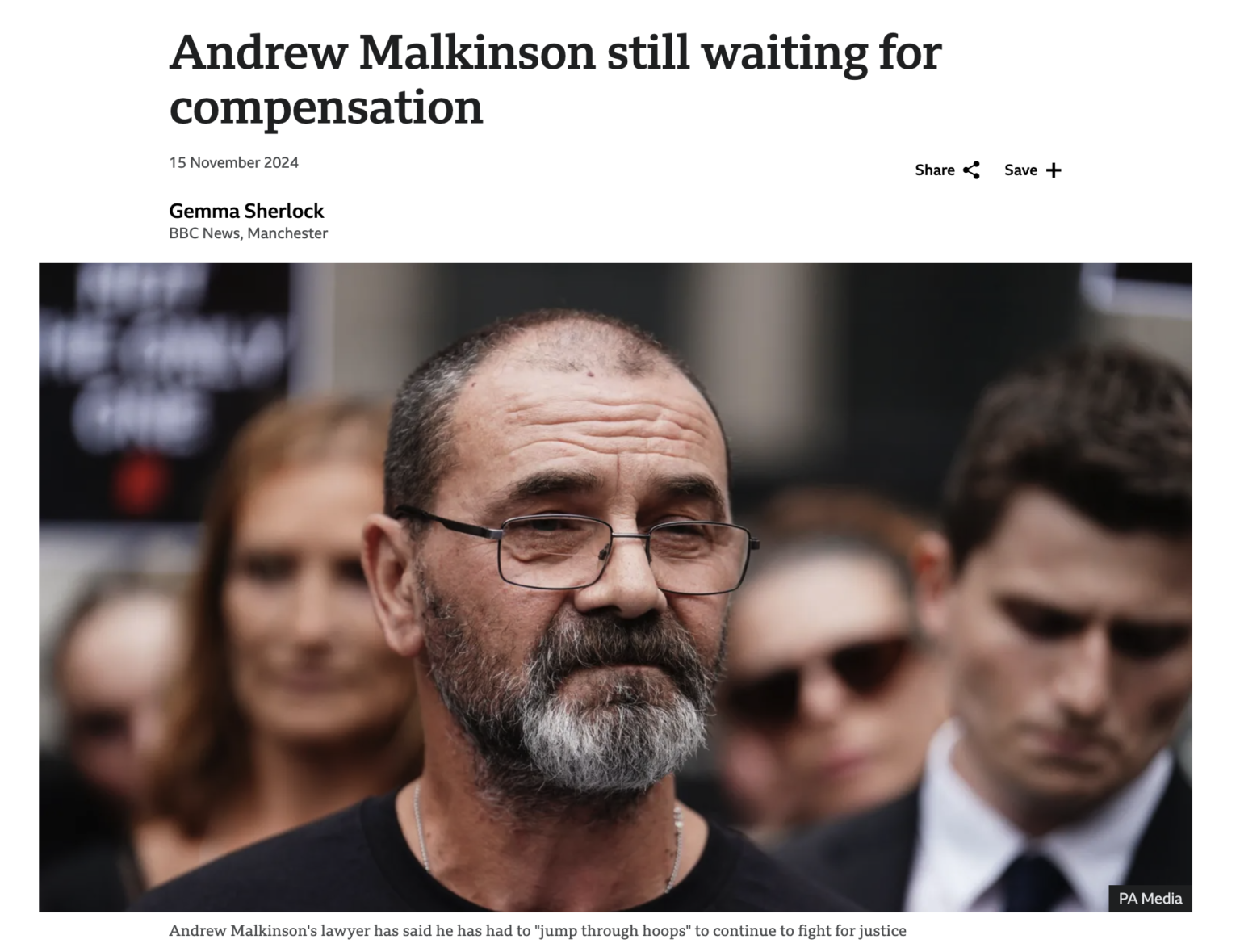 CCRC chair rejects minister’s call to resign over Andrew Malkinson case ...